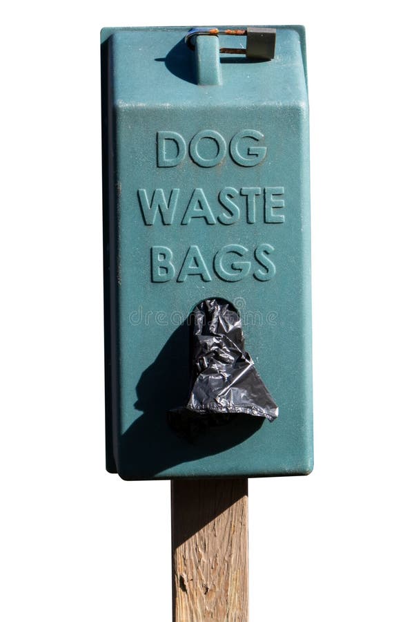 Dog Waste Station and Bags Isolated Stock Image - Illustration of ...