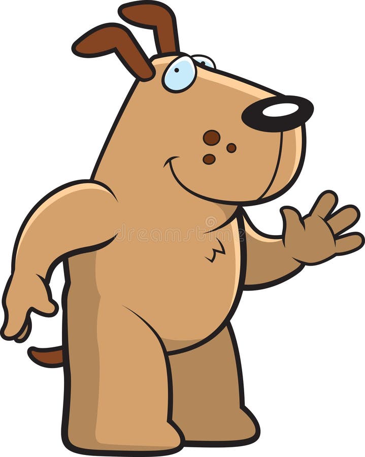Dog Waving stock vector. Illustration of smiling, happy - 6681191
