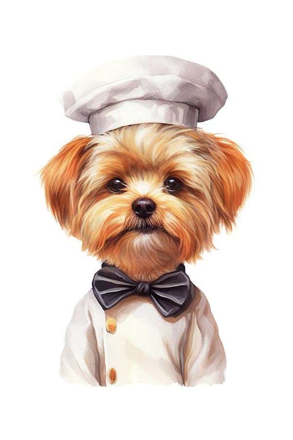 Dog Wearing Chef S Hat and Chef S Outfit. Generative AI Stock ...