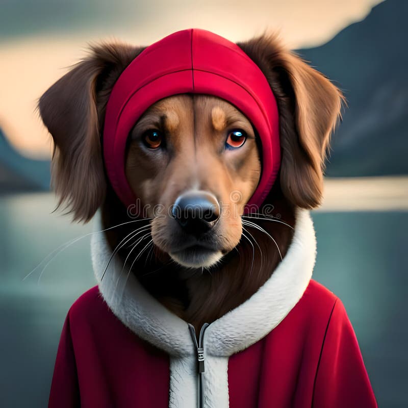 Dog Wearing Clothes Looking Cute - Ai Generated Image Stock ...