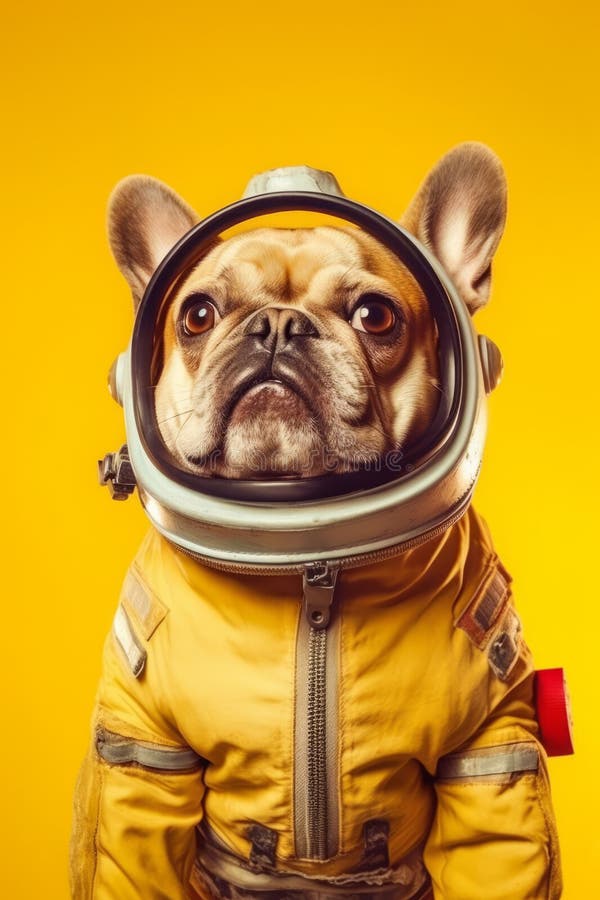 Dog Wearing Space Suit with Helmet on it S Head. Generative AI Stock ...