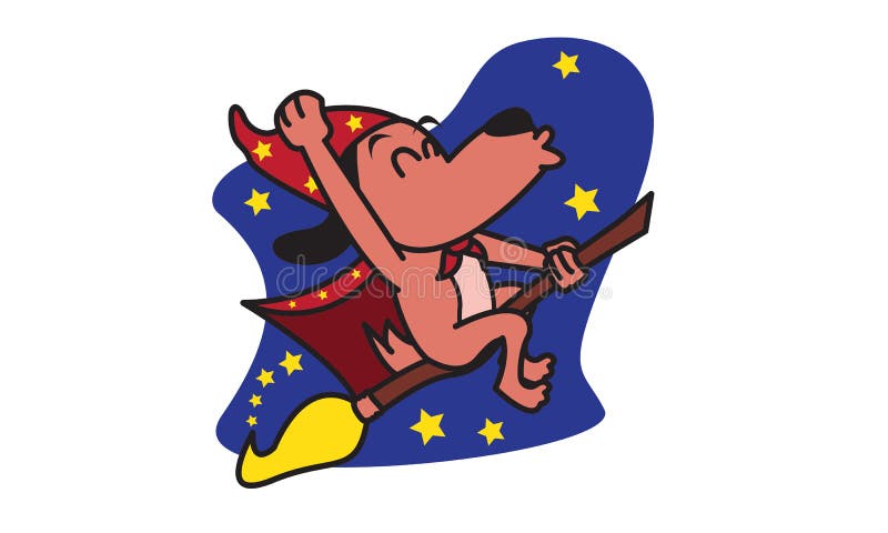 Cartoon Smiling Wizard Puppy Stock Vector - Illustration of clip ...
