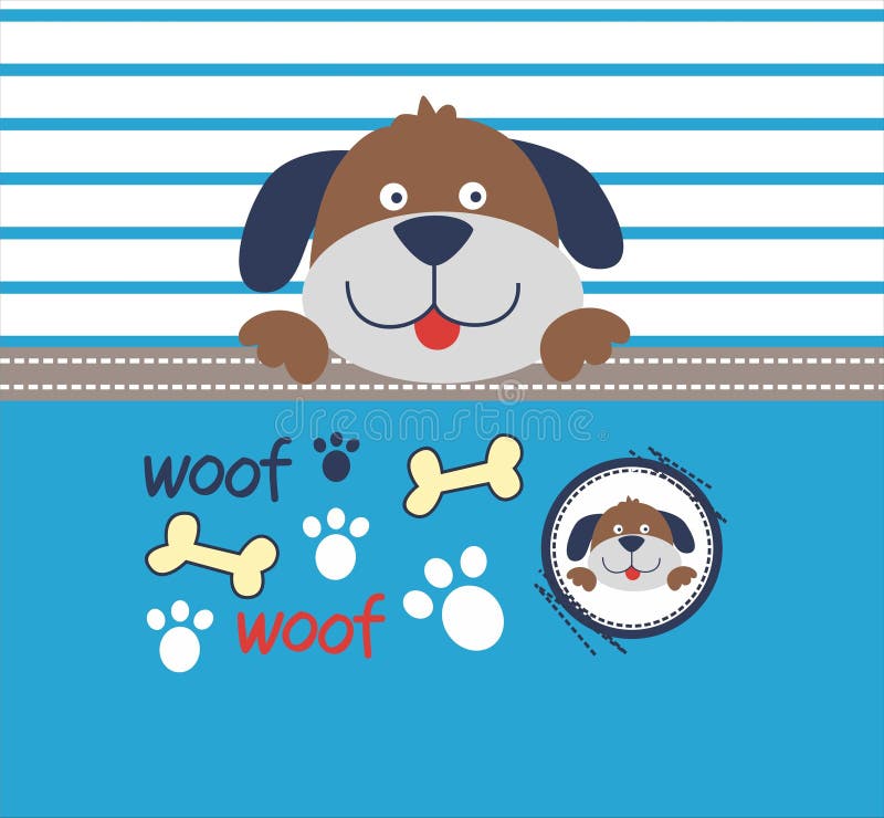 Dog Woof Print Vector Art Design Stock Vector - Illustration of woof ...