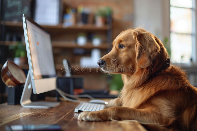 407 Golden Retriever Computer Stock Photos - Free & Royalty-Free Stock ...