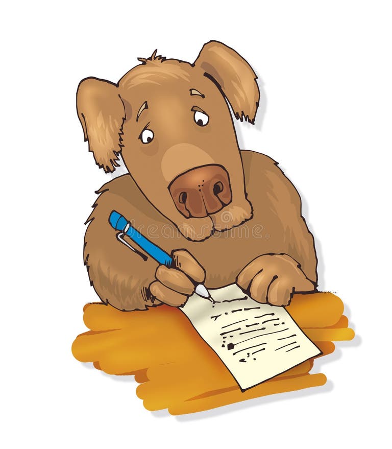 Dog Writing Letter Stock Illustrations – 568 Dog Writing Letter Stock ...