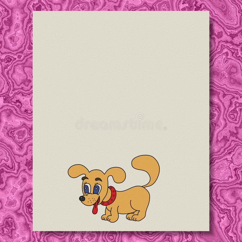 Dog Writing Paper Texture Marble Background Stock Illustration ...