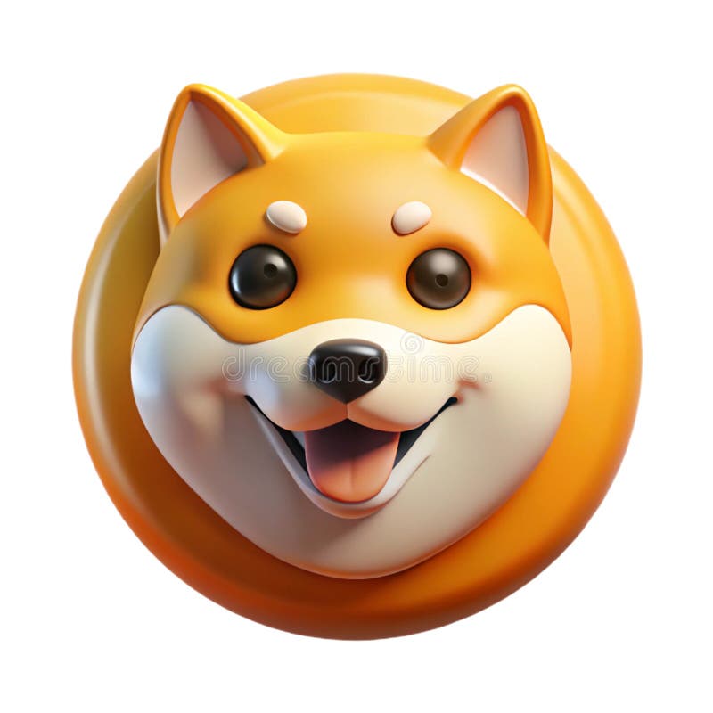 Doge 3D Icon stock illustration. Illustration of trading - 359121503