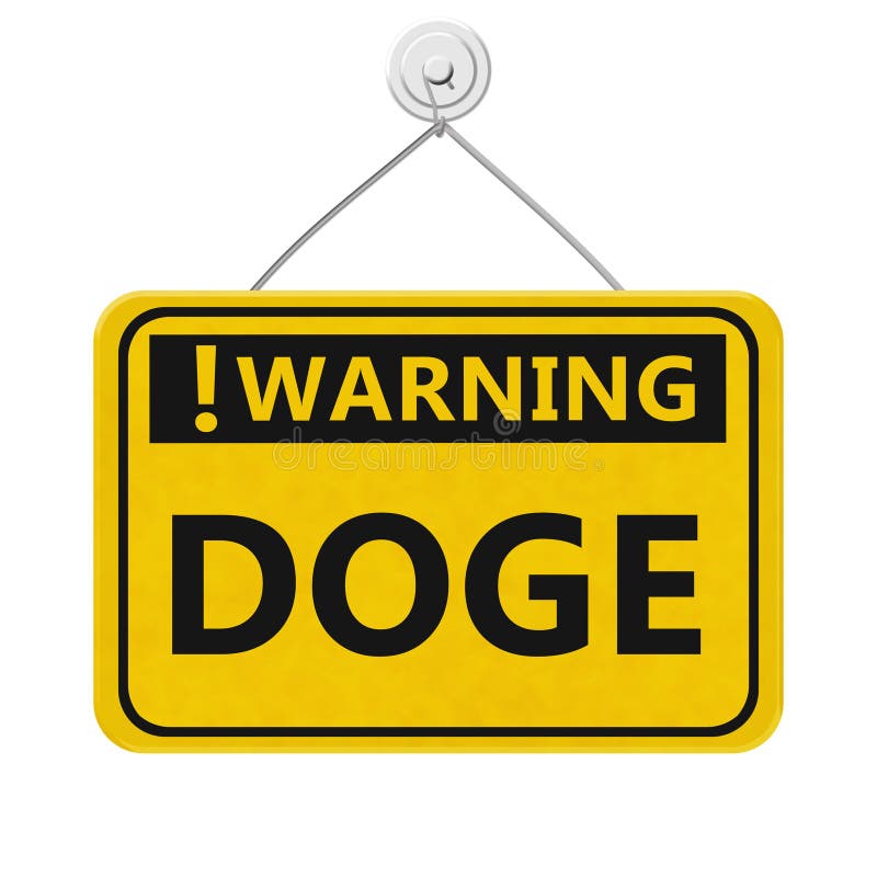 DOGE Government Spending Warning Sign Stock Photo - Image of isolated ...