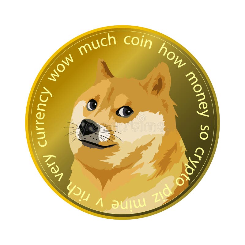 Dogecoin Cryptocurrency Symbol. Dogecoin DOGE Isolated on White ... Dogecoin Cryptocurrency Symbol. Dogecoin DOGE Isolated on White ...