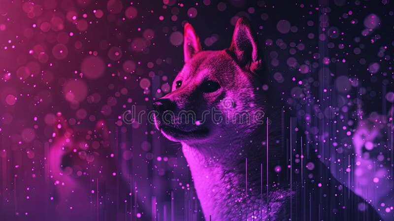 Dogecoin DOGE Meme Art stock illustration. Illustration of culture ...