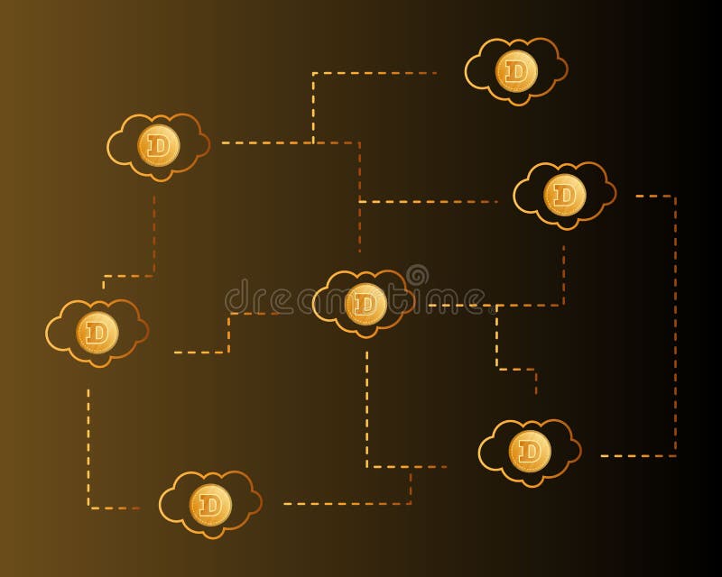 Dogecoin Technology with Cloud Style Background Editorial Stock Image ...