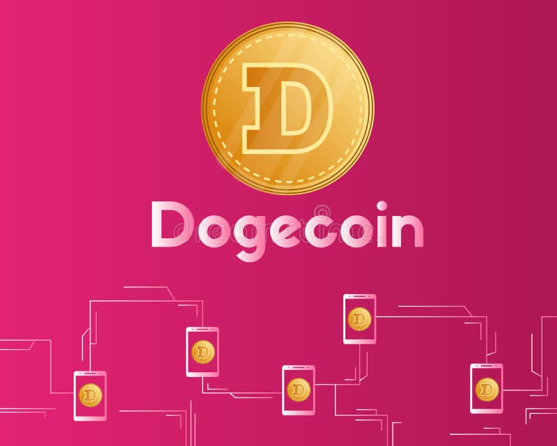 Dogecoin Technology Connected Style Background Editorial Photo ...