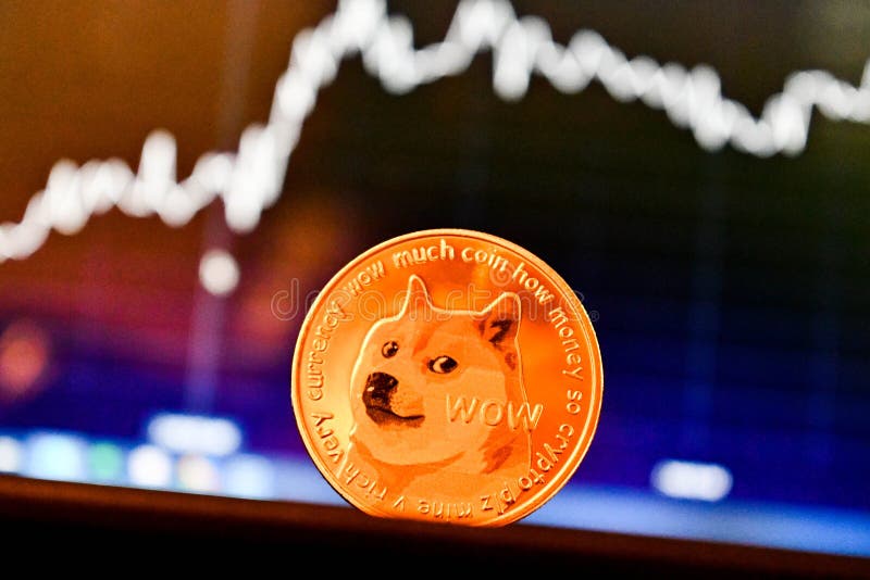 Dogecoin token editorial image. Image of financial, digital - 218837395