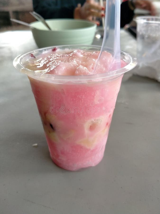 Doger Ice with Sweetened Condensed Milk on Top Stock Photo - Image of ...