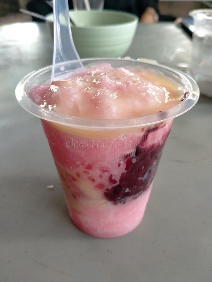 Doger Ice with Sweetened Condensed Milk on Top Stock Image - Image of ...