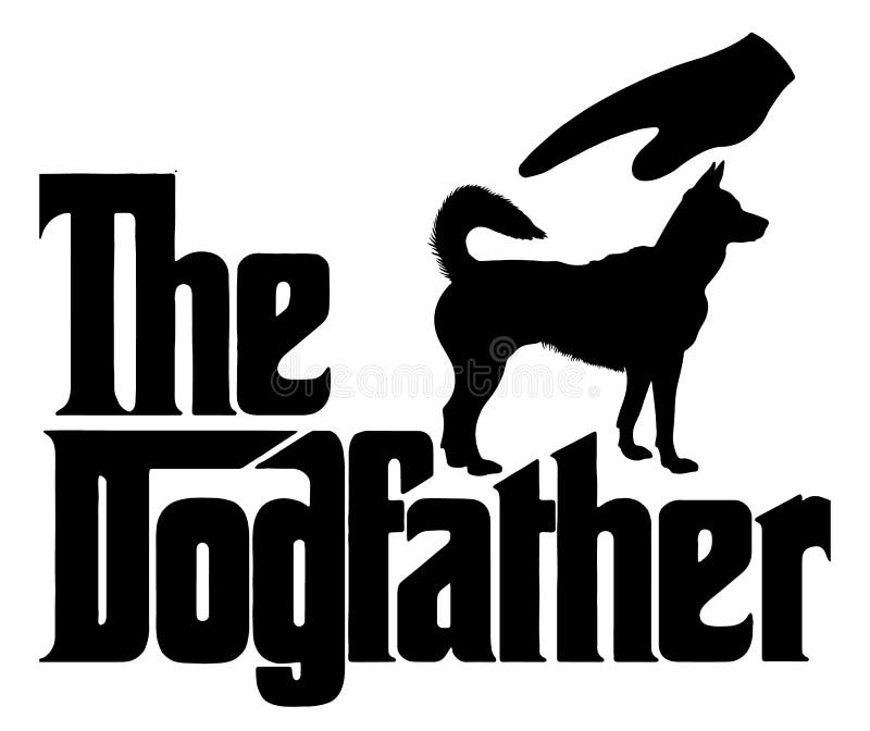 The Dogfather stock vector. Illustration of father, lettering - 244064440
