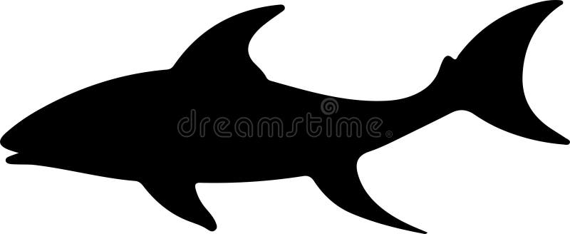 Dogfish Black Silhouette Generative Ai Stock Illustration ...