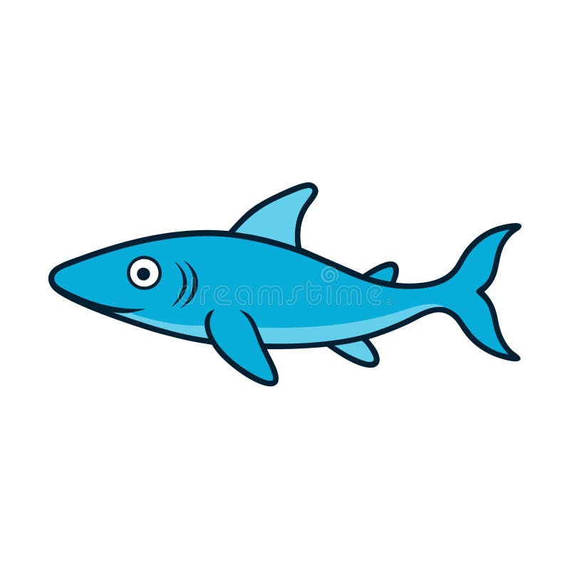 Dogfish Fish Knocks Icon Vector Stock Vector - Illustration of element ...