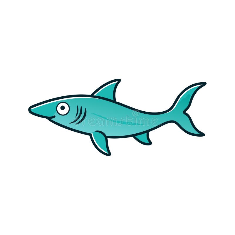 Dogfish Fish Looks Icon Vector Stock Vector - Illustration of holiday ...