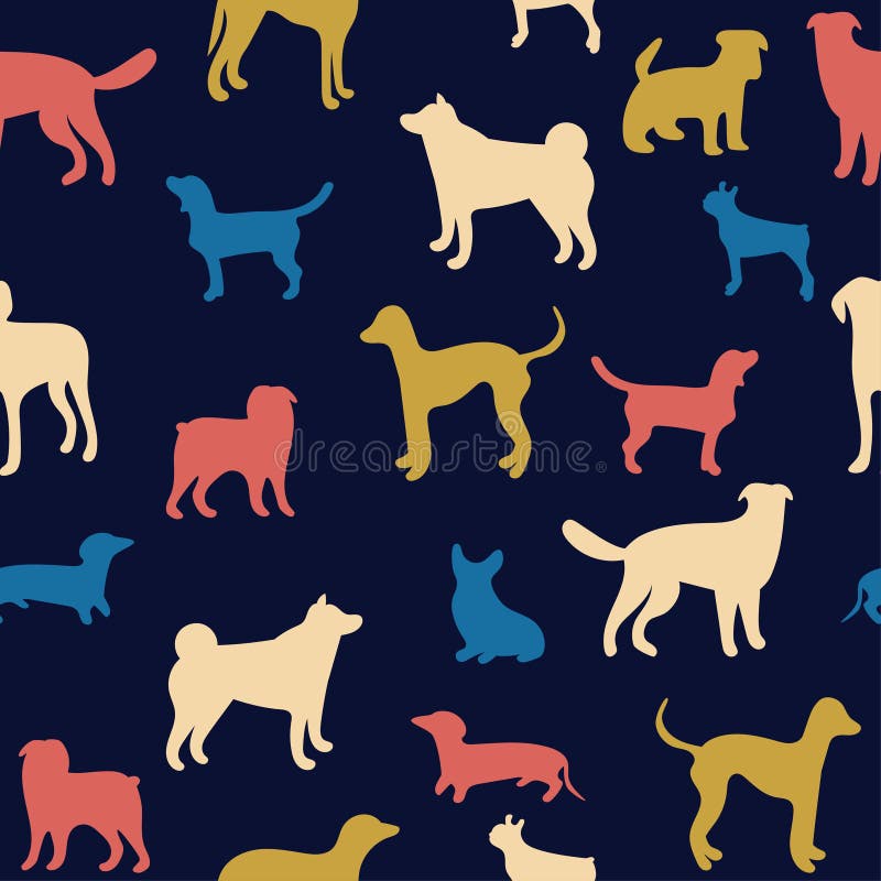Dogs Shadow Seamless Stock Illustrations – 36 Dogs Shadow Seamless ...