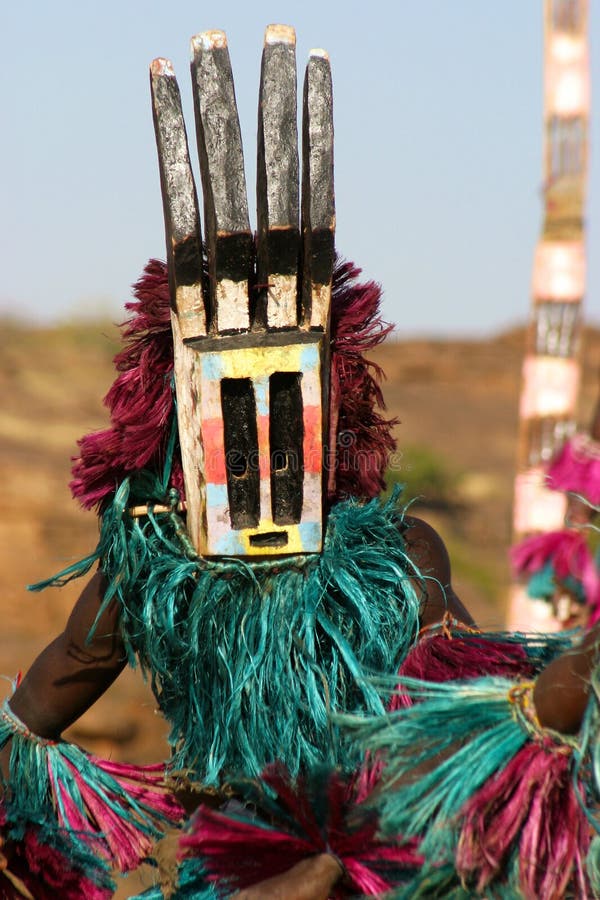 Dogon Dancer With Mask Editorial Photography - Image: 17710592