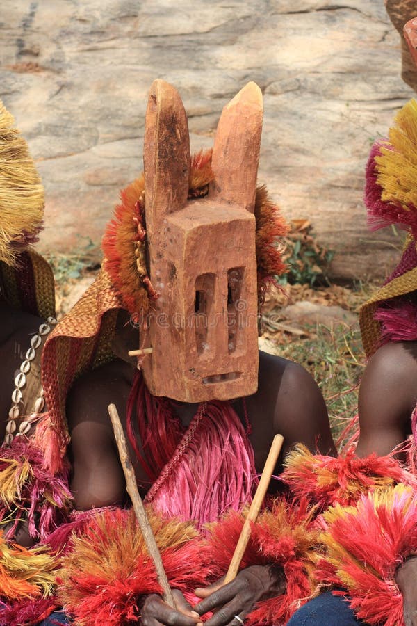 The Dogon Tribe Funeral Masquerade Editorial Stock Photo - Image of ...