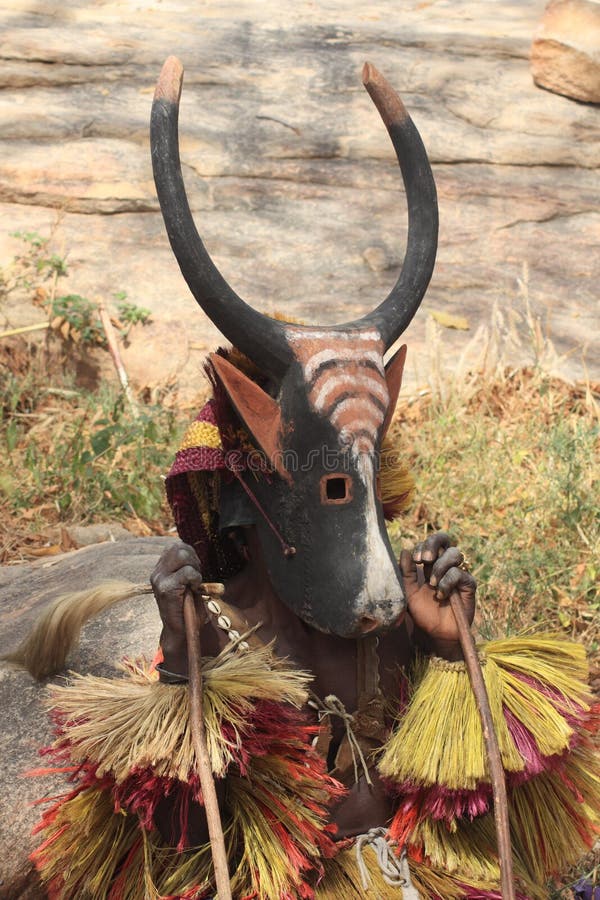 The Dogon Tribe Funeral Masquerade Editorial Stock Photo - Image of ...