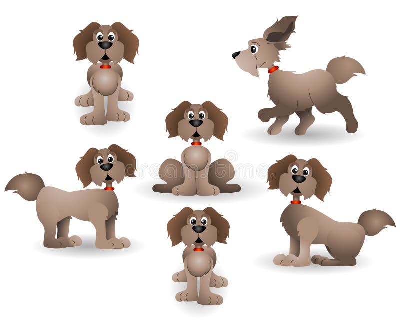 Four puppies stock vector. Illustration of contour, animal - 16654302