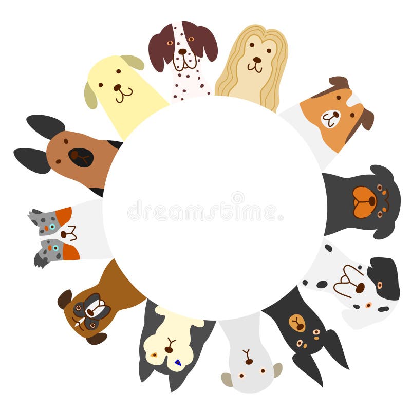 Dogs border stock vector. Illustration of breed, frame - 77026924