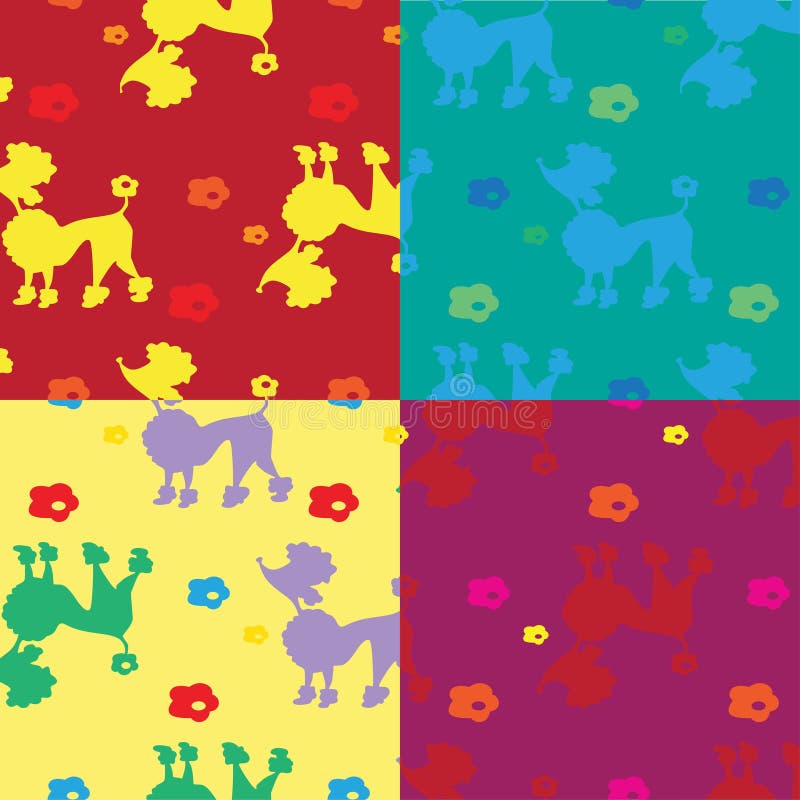 Dogs color pattern stock vector. Illustration of pattern - 96631433