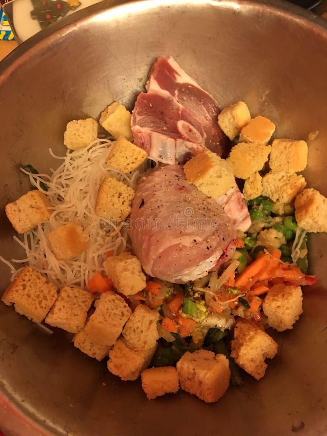 Dogs Dinner stock image. Image of dogs, crunchy, serving - 55460581