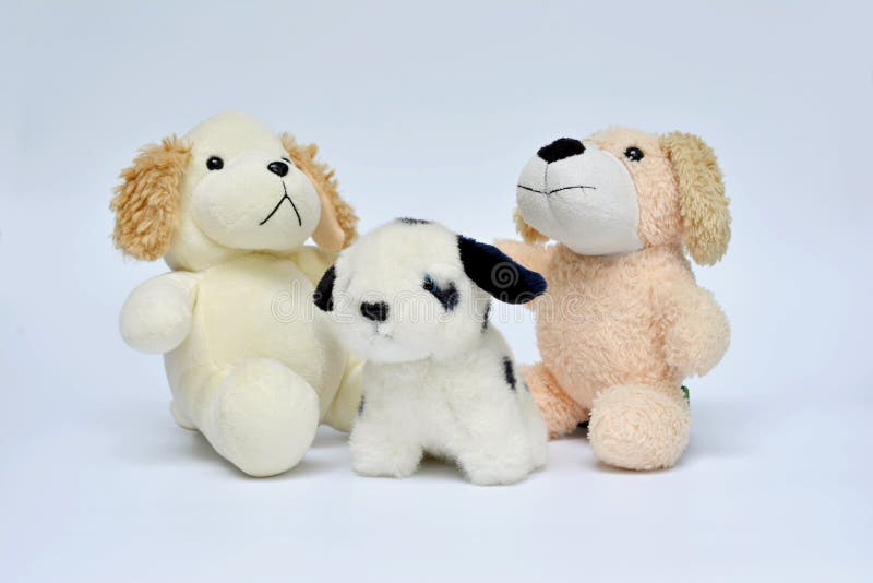3 dogs doll on white stock photo. Image of heart, blank - 79140846