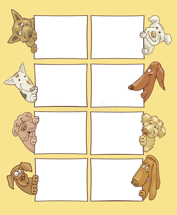 Dogs and greeting cards stock vector. Illustration of poodle - 7849334