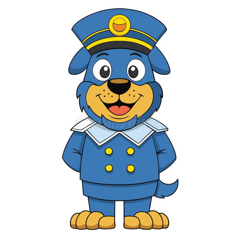 Cute Captain Dog Cute Antropomorphic Vector EPS Stock Vector ...