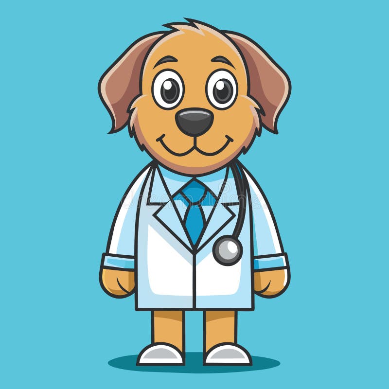 Cute Doctor Dog Cute Antropomorphic Vector EPS Stock Vector ...
