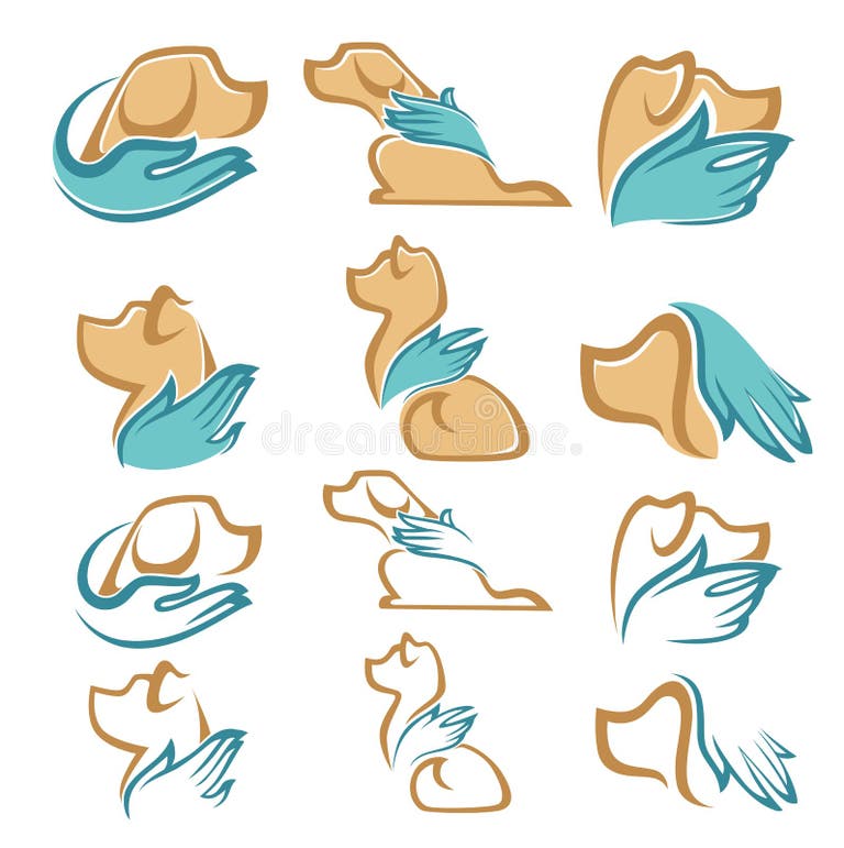 Dogs love stock vector. Illustration of alive, hand, element - 66821880