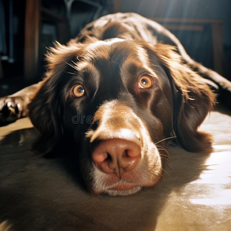 Preference for Sleeping Positions in Dogs Stock Photo - Image of hound ...