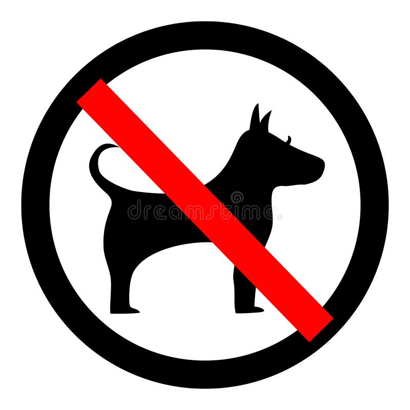 Dogs Not Allowed Illustration Stock Vector - Illustration of allowing ...