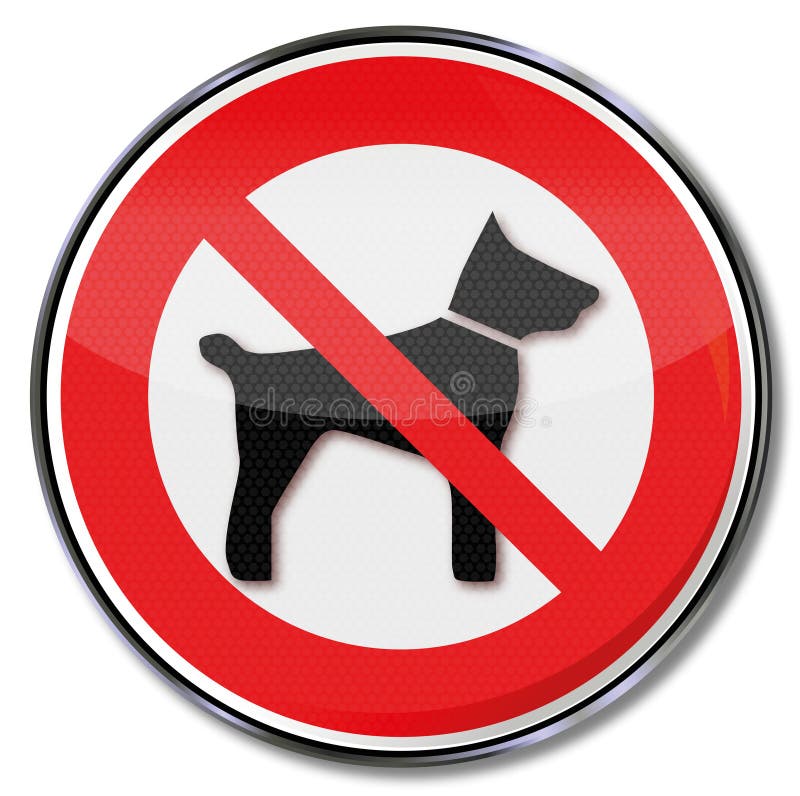 No Barking Dog Allowed. Modern Vector Sign Stock Vector - Illustration ...