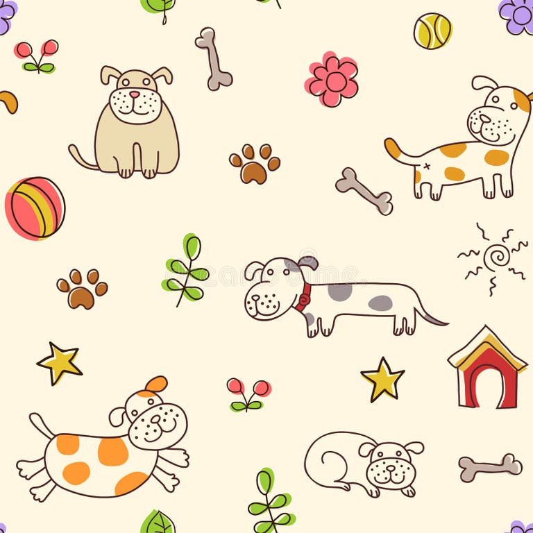 Dogs Pattern Stock Illustrations – 19,196 Dogs Pattern Stock ...