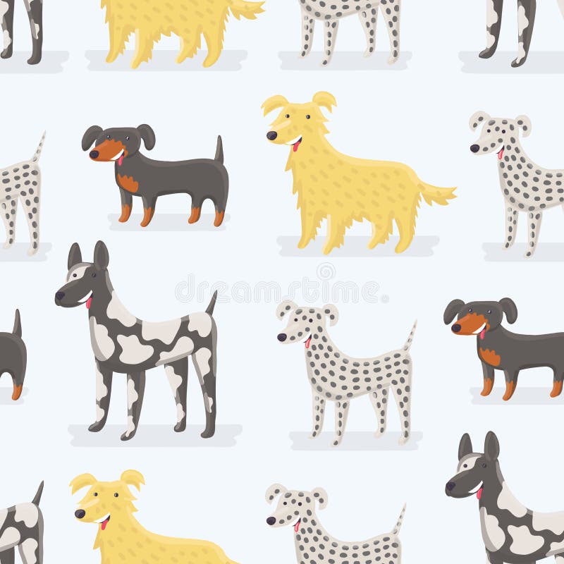 Dogs pattern stock vector. Illustration of dachshund - 91078904