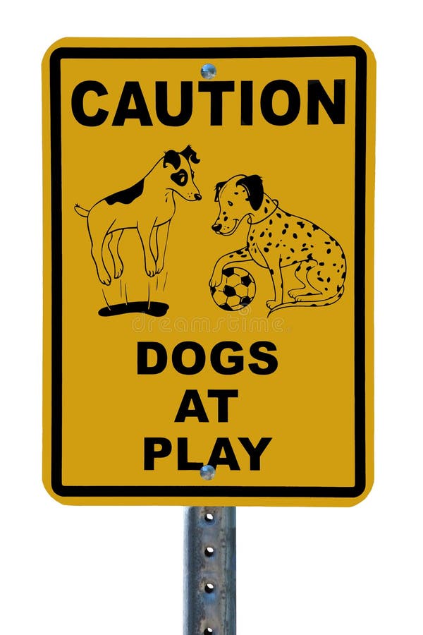 Dogs at Play sign stock illustration. Illustration of sign - 14217910