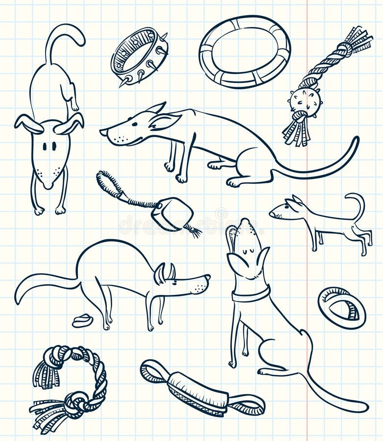 Dogs set stock illustration. Illustration of group, cute - 40054713