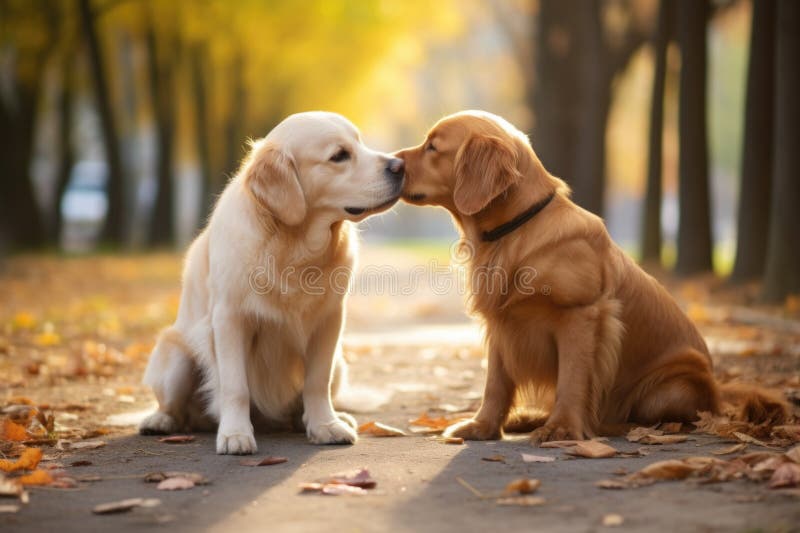 Dogs Sniffing Each Other in Greeting Stock Photo - Image of canine ...