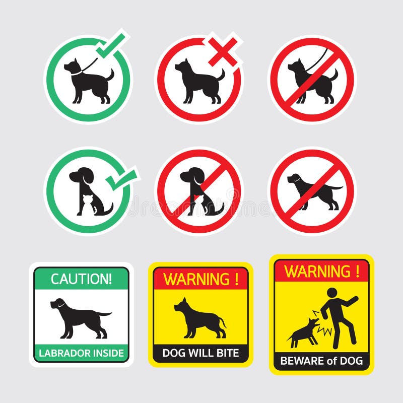 Dogs Symbols Signs stock vector. Illustration of bite - 116621686