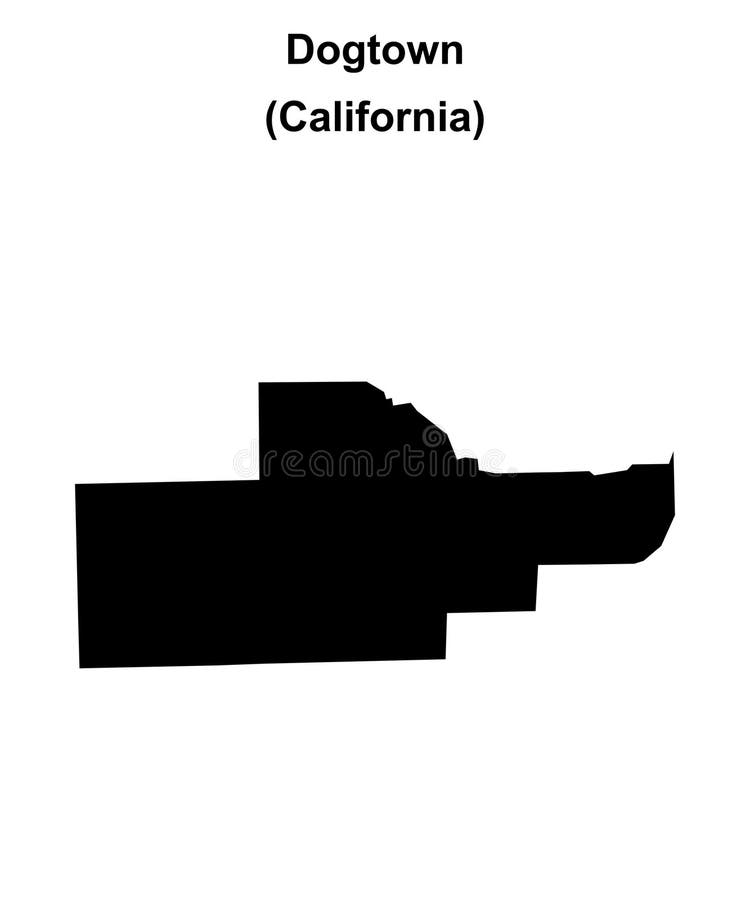 Dogtown outline map stock vector. Illustration of city - 386058582