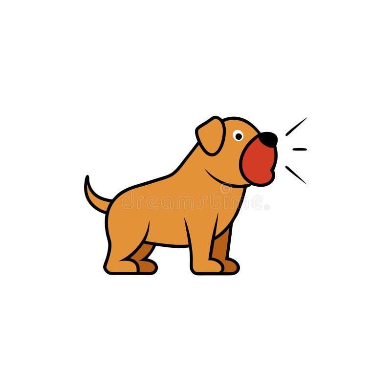 Dogue De Bordeaux Dog Knocks Icon Vector Stock Vector - Illustration of ...