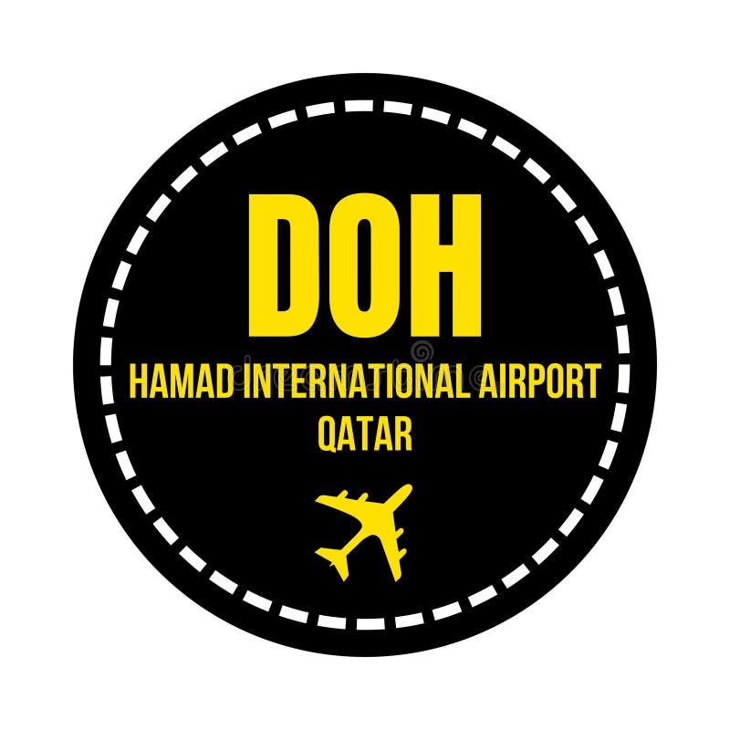 DOH Hamad International Airport Symbol Stock Illustration ...