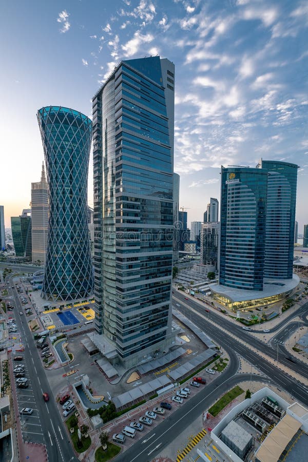 Doha Building and Skyline View. Doha Corniche Aerial View Editorial ...