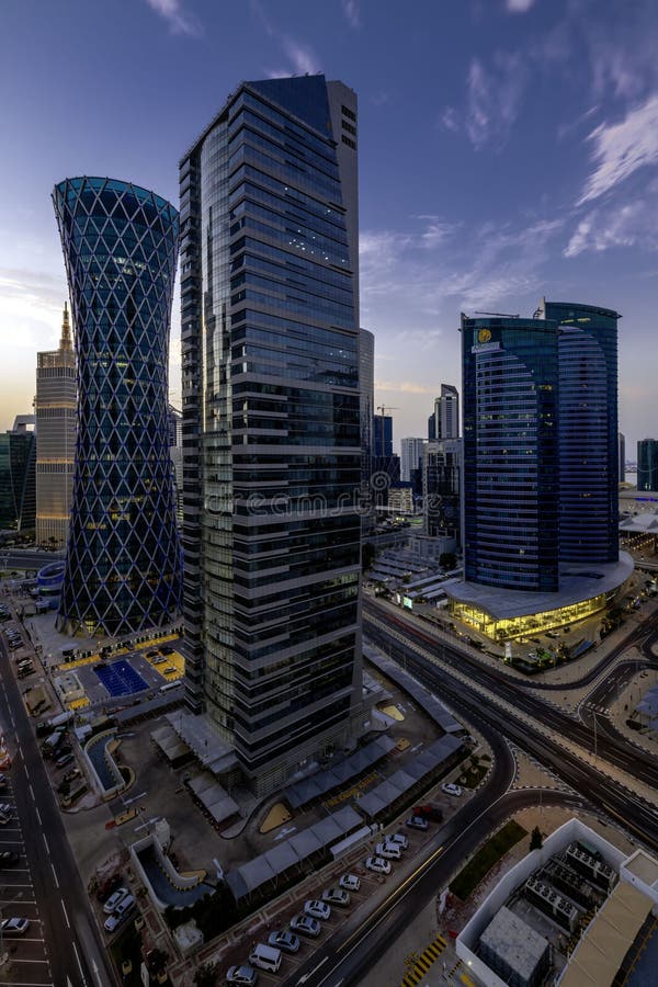 Doha Building and Skyline View. Doha Corniche Aerial View Editorial ...